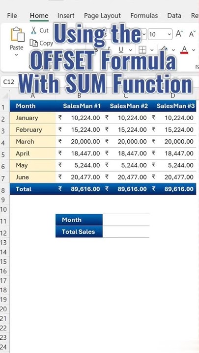 How to use the OFFSET Formula| How offset formula works | Sum with OFFSET Formula| Excel IQ ...