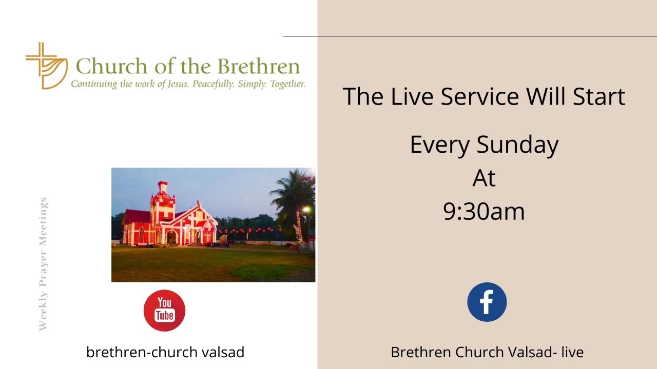 BRETHREN CHURCH VALSAD - live service - YouTube
