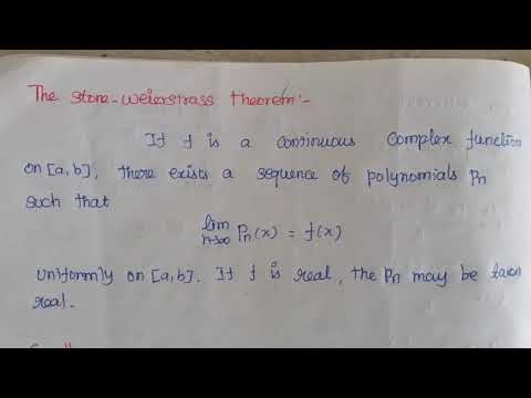 Polytechnic TRB maths 2020 - Real analysis|| Stone weierstrass theorem ...