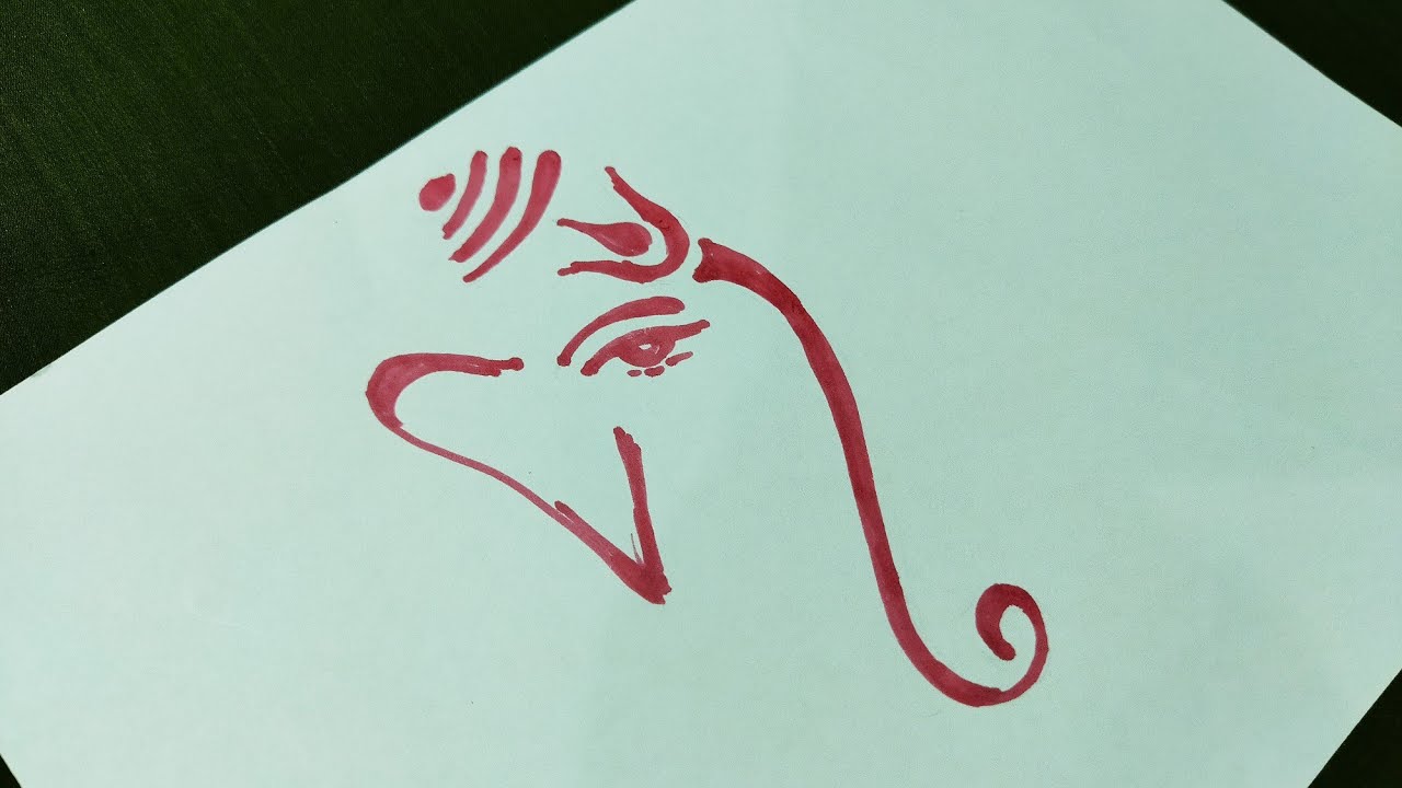vinayak | simple way to draw a Ganesh | Vinayaka chaturthi drawing ...
