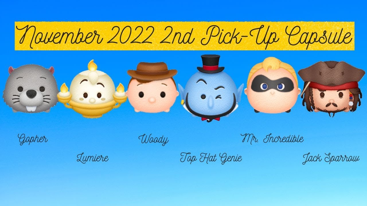 Disney Tsum Tsum - All The Tsums in November 2nd Pick-Up Capsule - YouTube