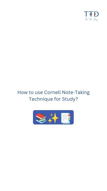 How to use Cornell Note-Taking Technique for Study? #studentsuccess # ...