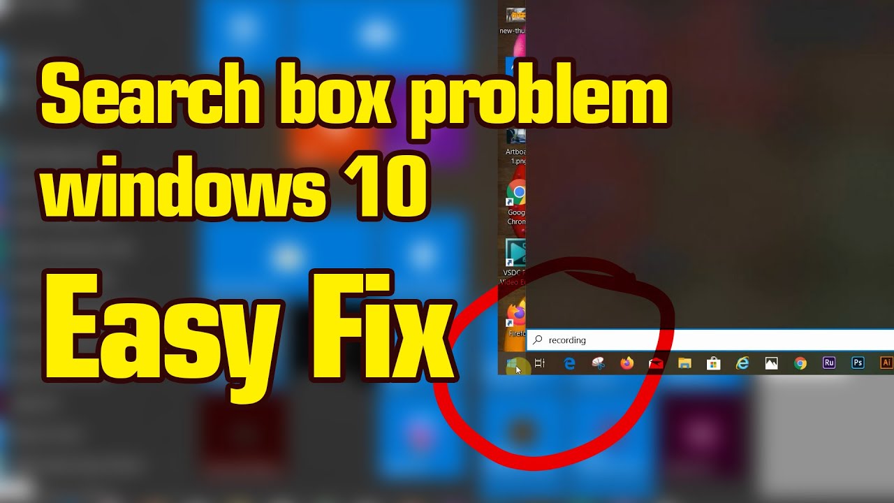 Search Box Problem Windows 10 Easy Fix - YouTube