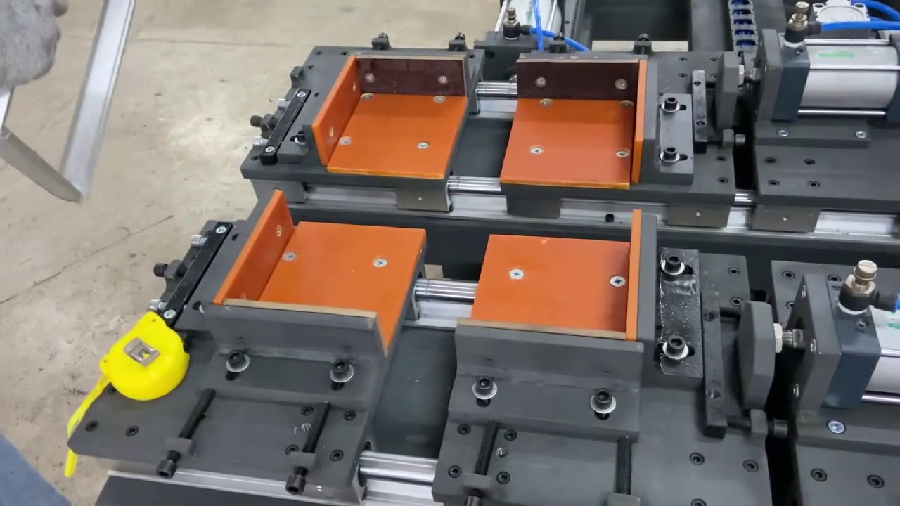 Debug aluminum framing machine of solar panel production line www.reoo ...