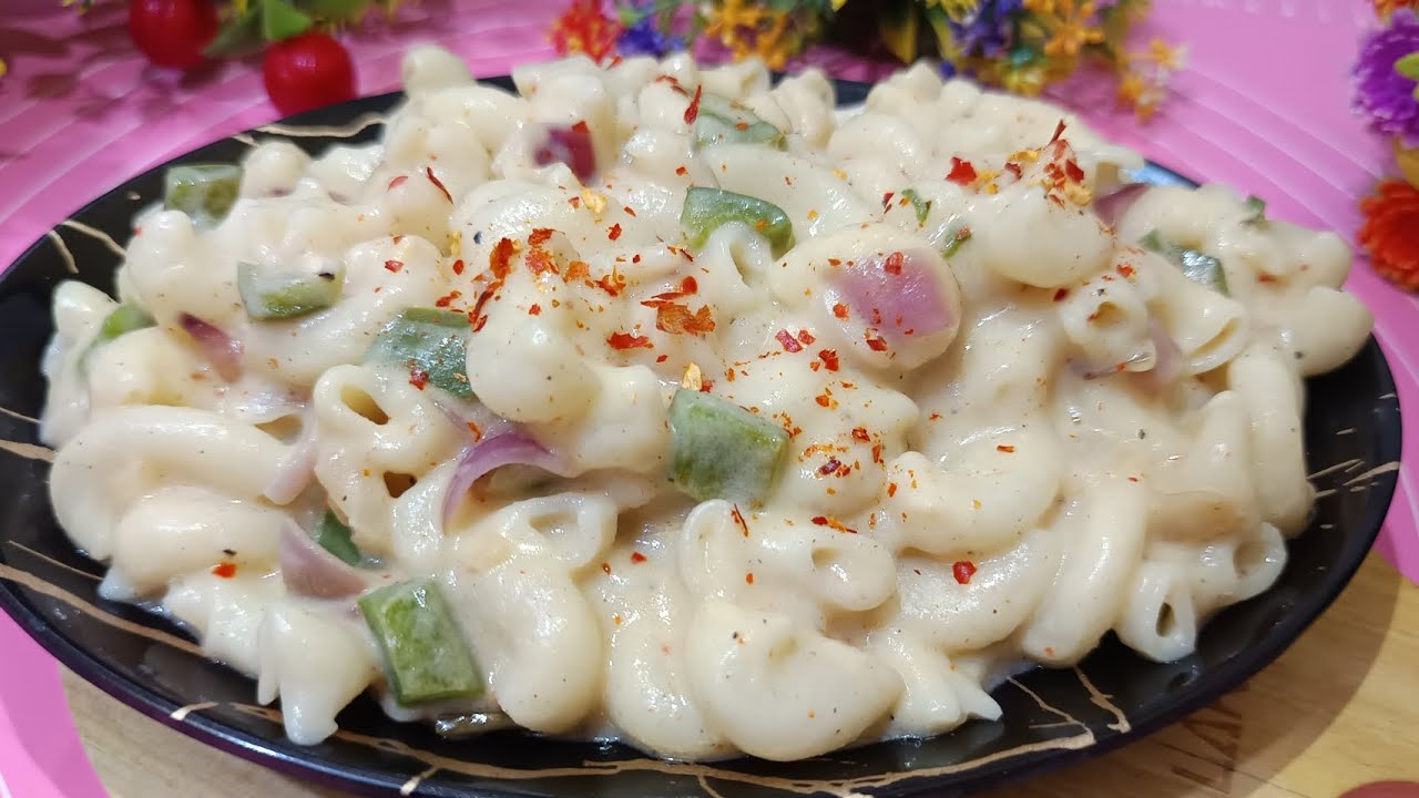White sauce pasta recipe // No Maida no cheese no butter// Healthy ...