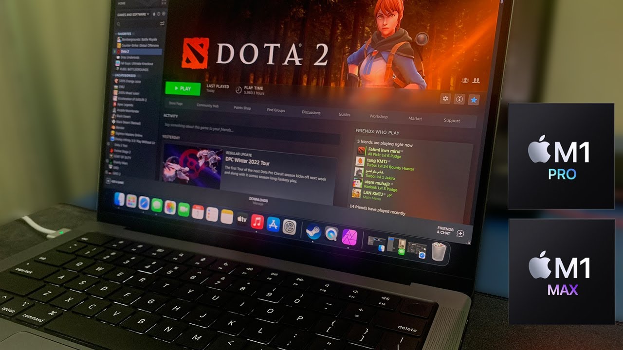 Dota 2 (Turbo) on MacBook Pro 14" - YouTube
