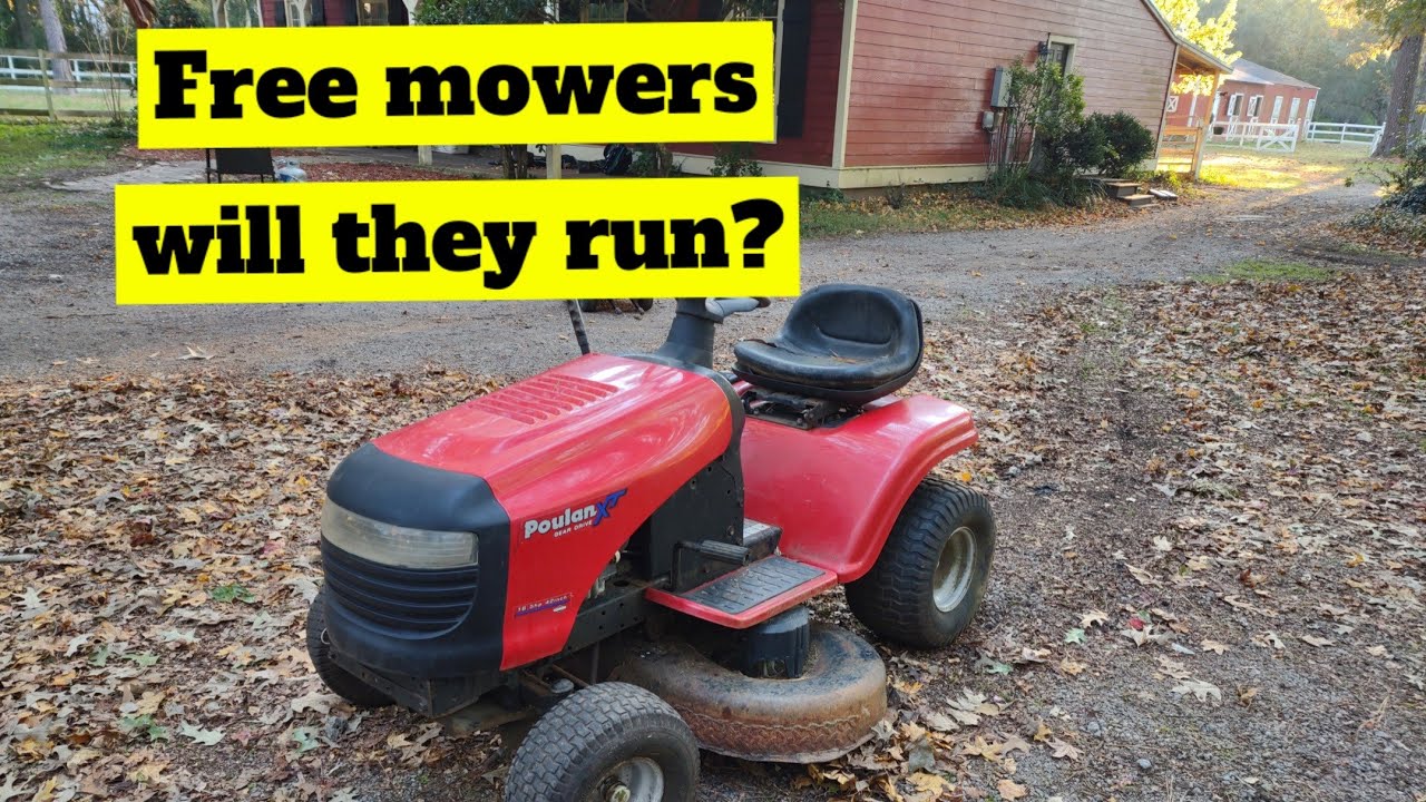 will these free lawn mowers run?! - YouTube