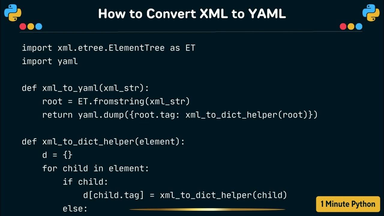 How to Convert XML to YAML - YouTube