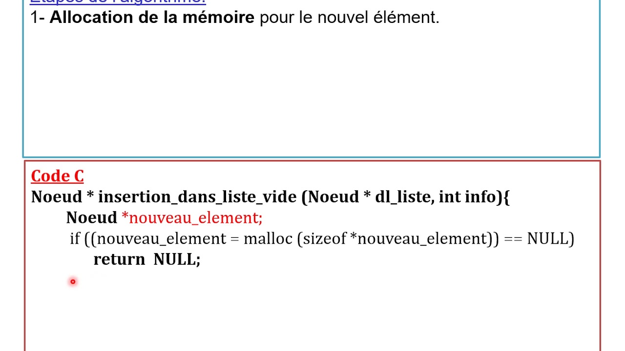 Structures de données - Cours Listes doublement chaînées + Explication ...