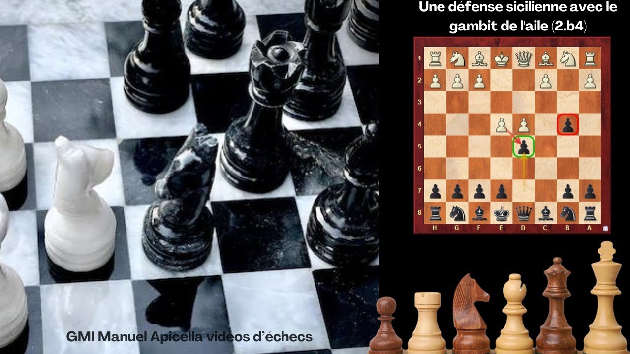 Une défense sicilienne avec le gambit de l'aile (2.b4) - YouTube
