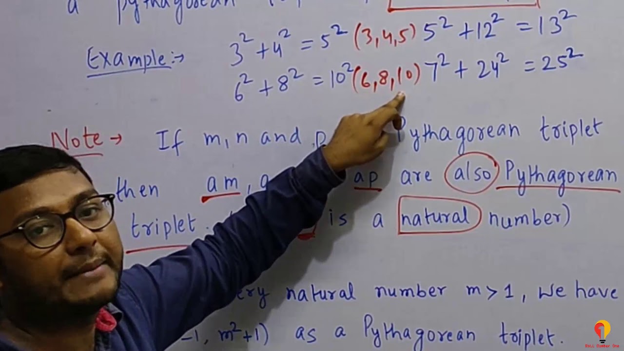 3.4 Class 8 Math Square and Square Root, Learn about Pythagorean ...