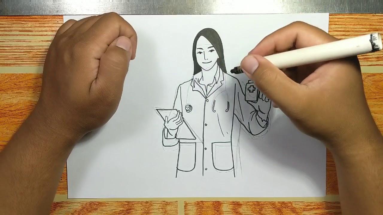 How to draw PHYSICIAN step by step - YouTube