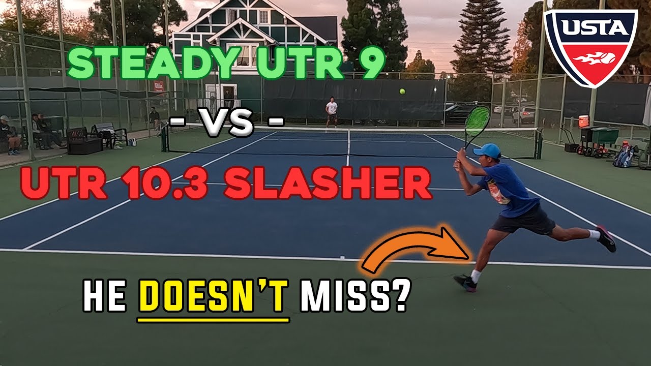Aggressive UTR 10.3 Vs. Steady UTR 9 | USTA Men's Open (Court Level ...