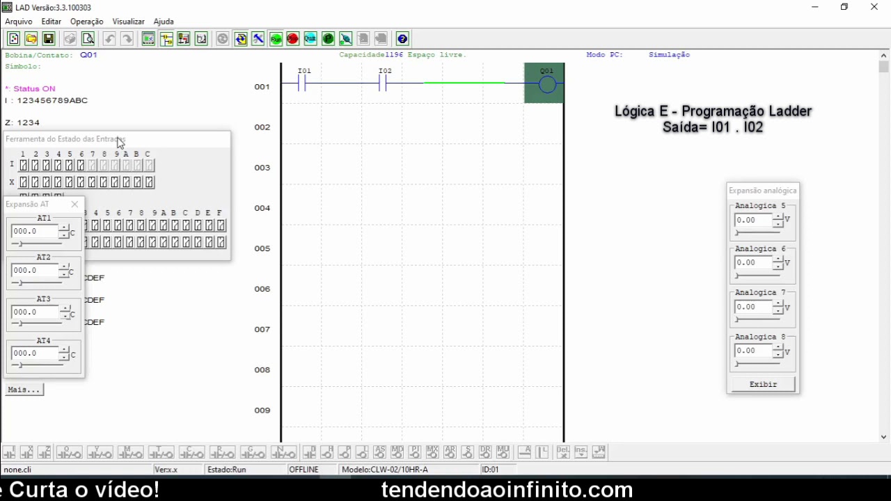 Automação Industrial: Lógica E - Programação Ladder com o Clic02 da WEG ...