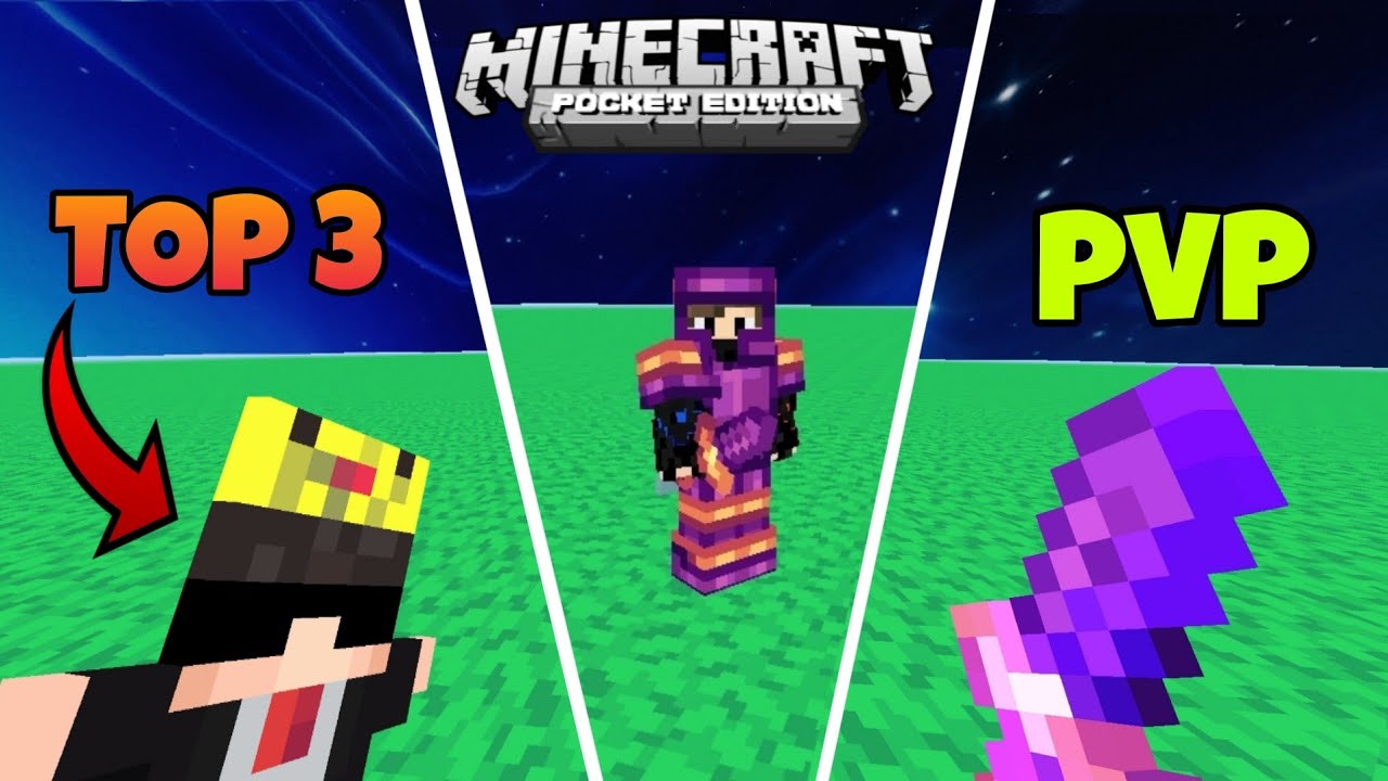 Top 3 Best PVP Texture Pack For MinecraftPE YouTubers Texture Pack MCPE ...