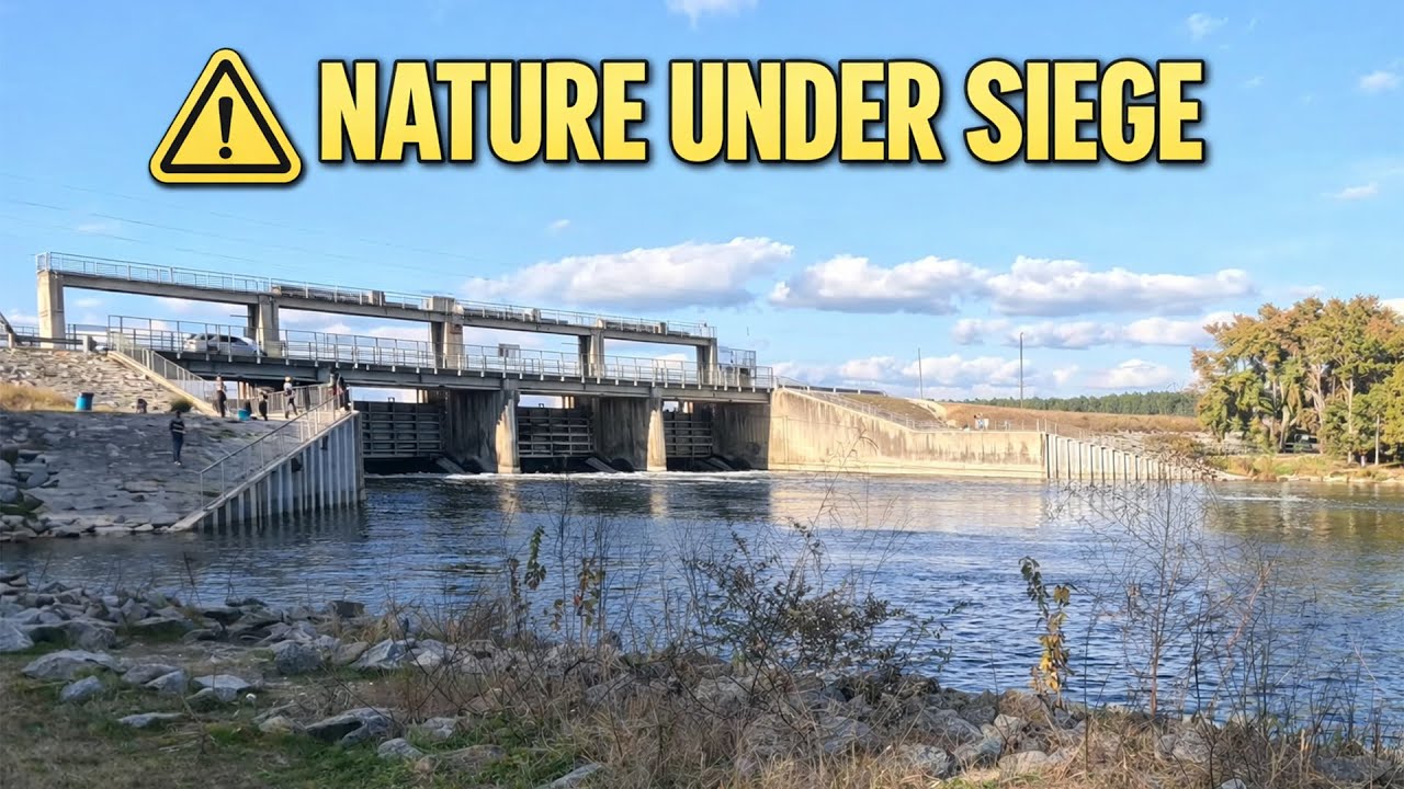 ⚠️ On-Foot & Drone Exploration of Rodman Dam Reservoir | Human Damage ...