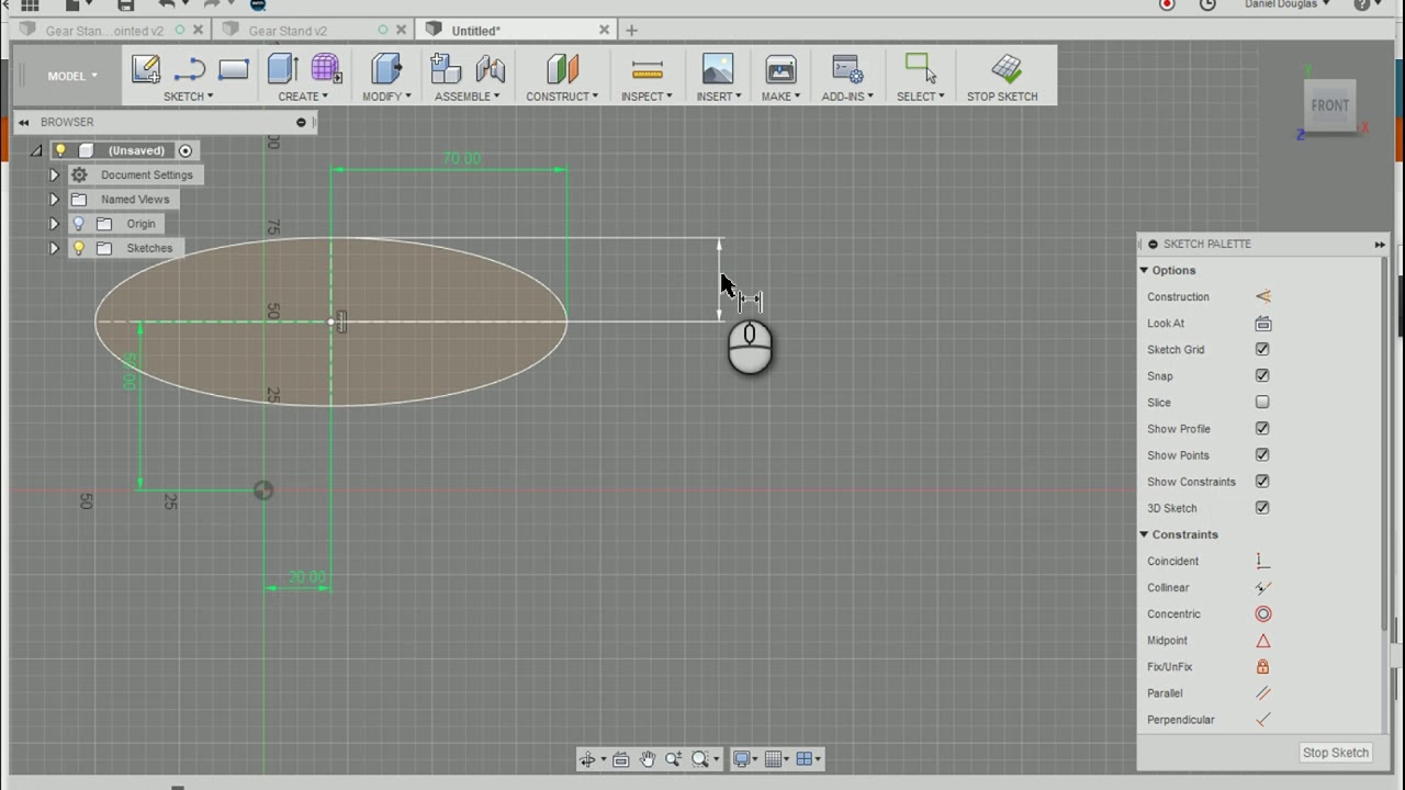Autodesk Fusion 360 - Ellipses and Conic Curves - YouTube