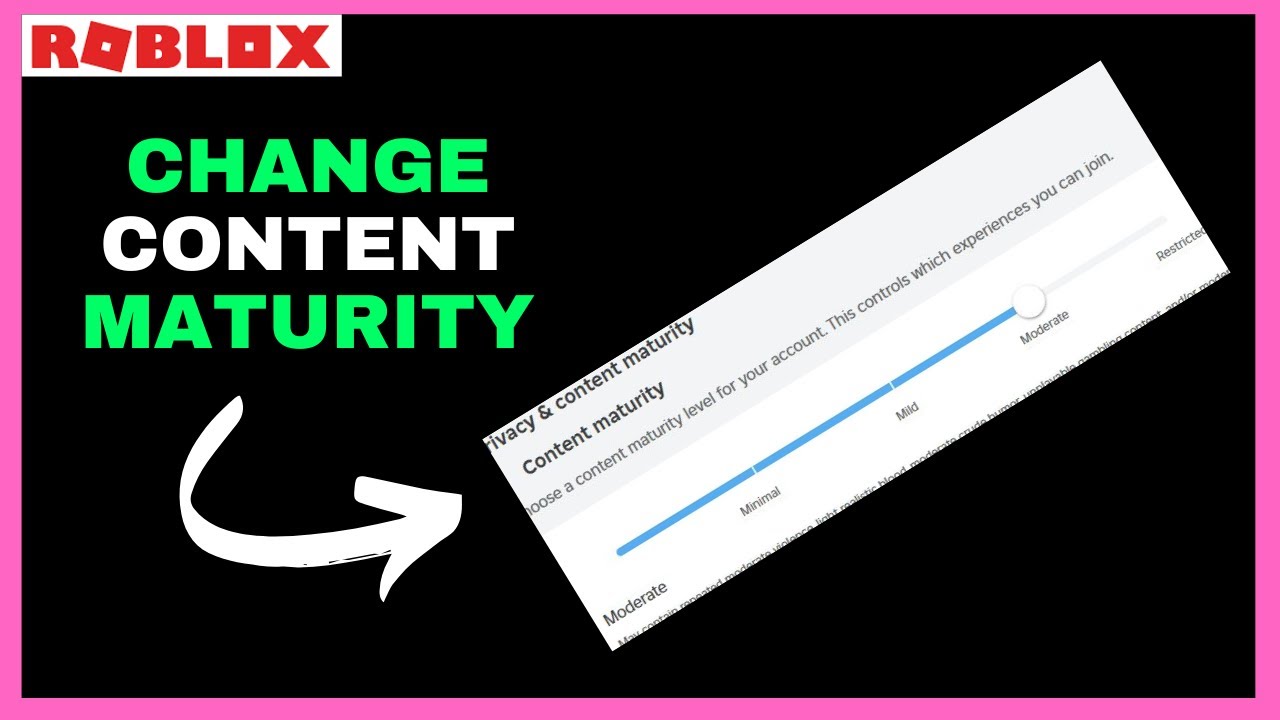 HOW TO CHANGE CONTENT MATURITY LEVEL ON ROBLOX - YouTube