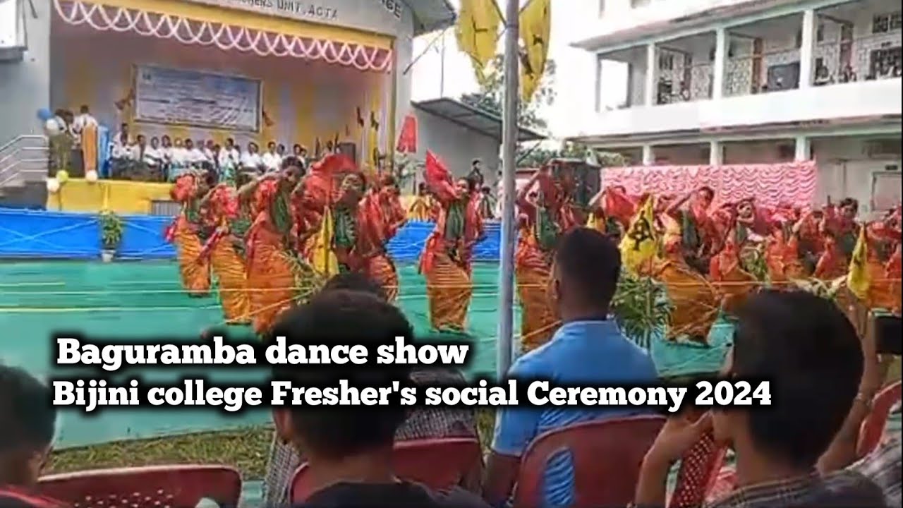 Bijini college Fresher's social Ceremony 2024 !Baguramba Bodo culture ...