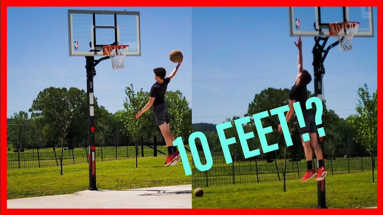 I TOUCHED BACKBOARD FOR THE FIRST TIME!? | 5'7" Kid 9 Foot dunk Session ...