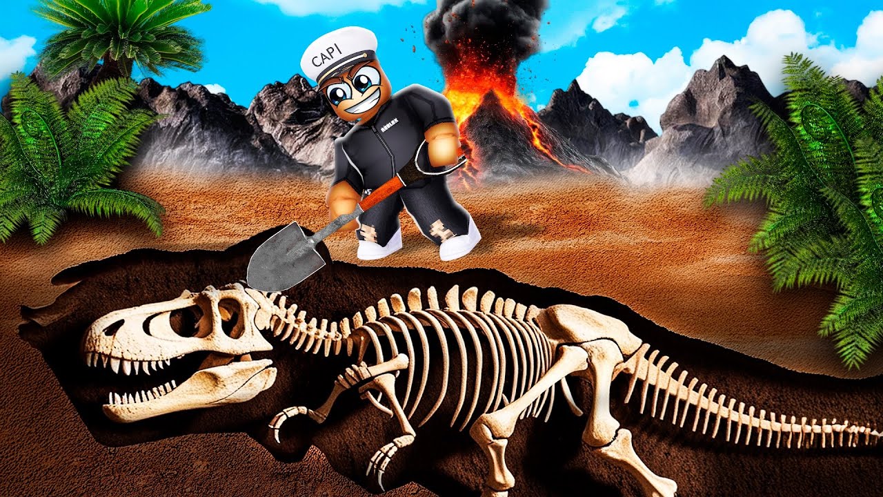 DIGGING for DINOSAURS in ROBLOX - YouTube