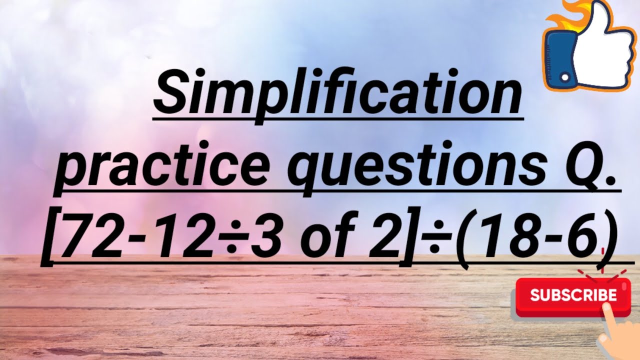 Simplification || maths questions || simplification practice questions ...