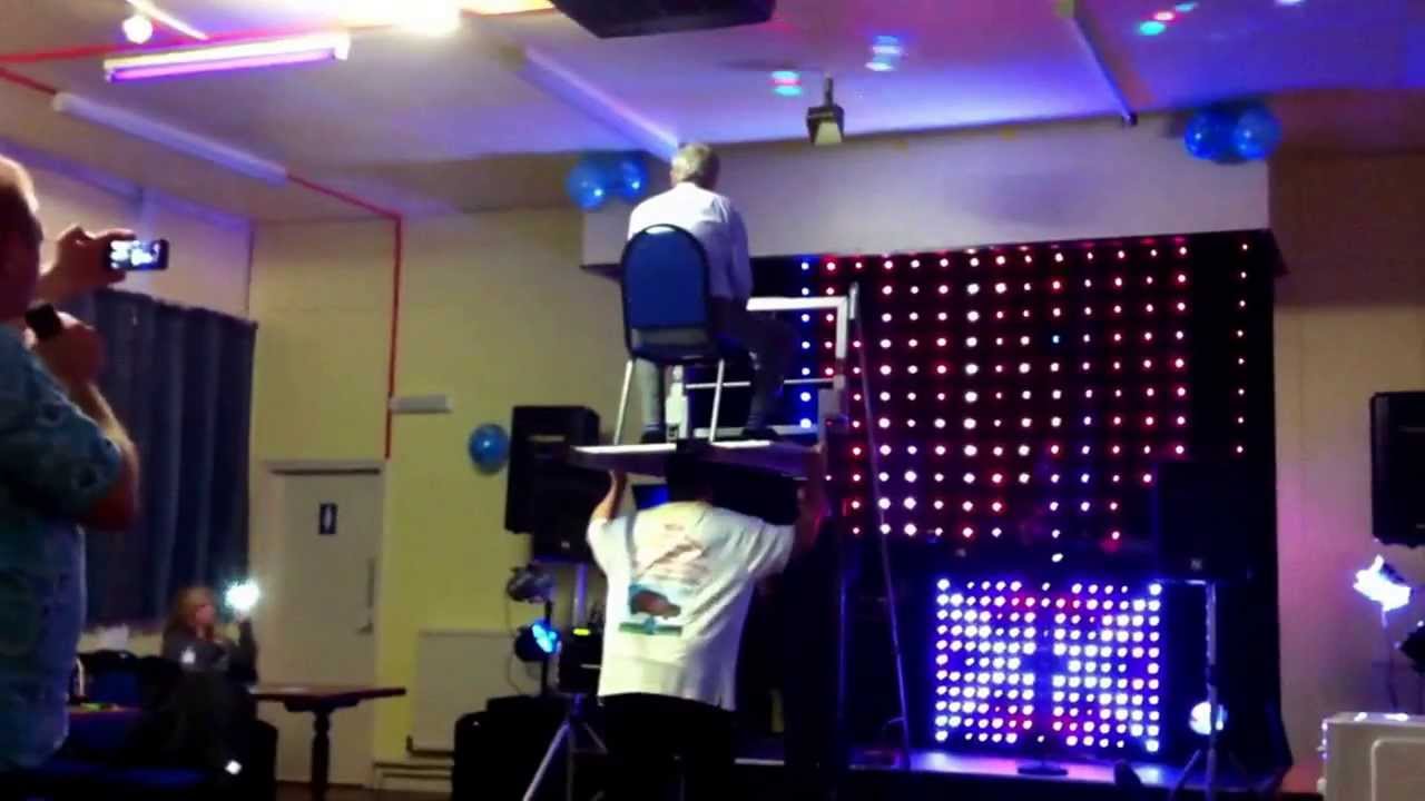 John Evans world famous record holder balancing Peter Dowdeswell on his ...