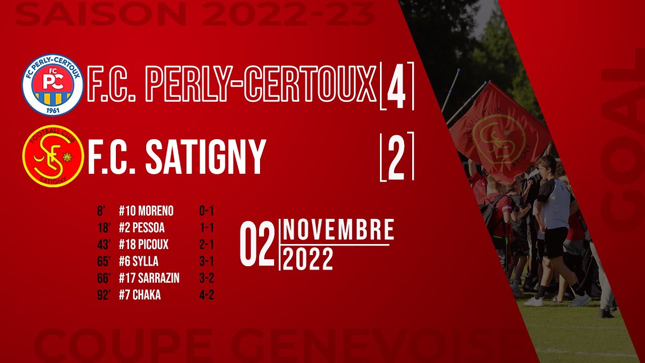 F.C. Perly-Certoux 1 - F.C. Satigny 1 (coupe genevoise) [02.11.2022 ...