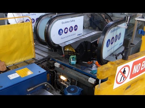 Otis Escalator being repaired - YouTube