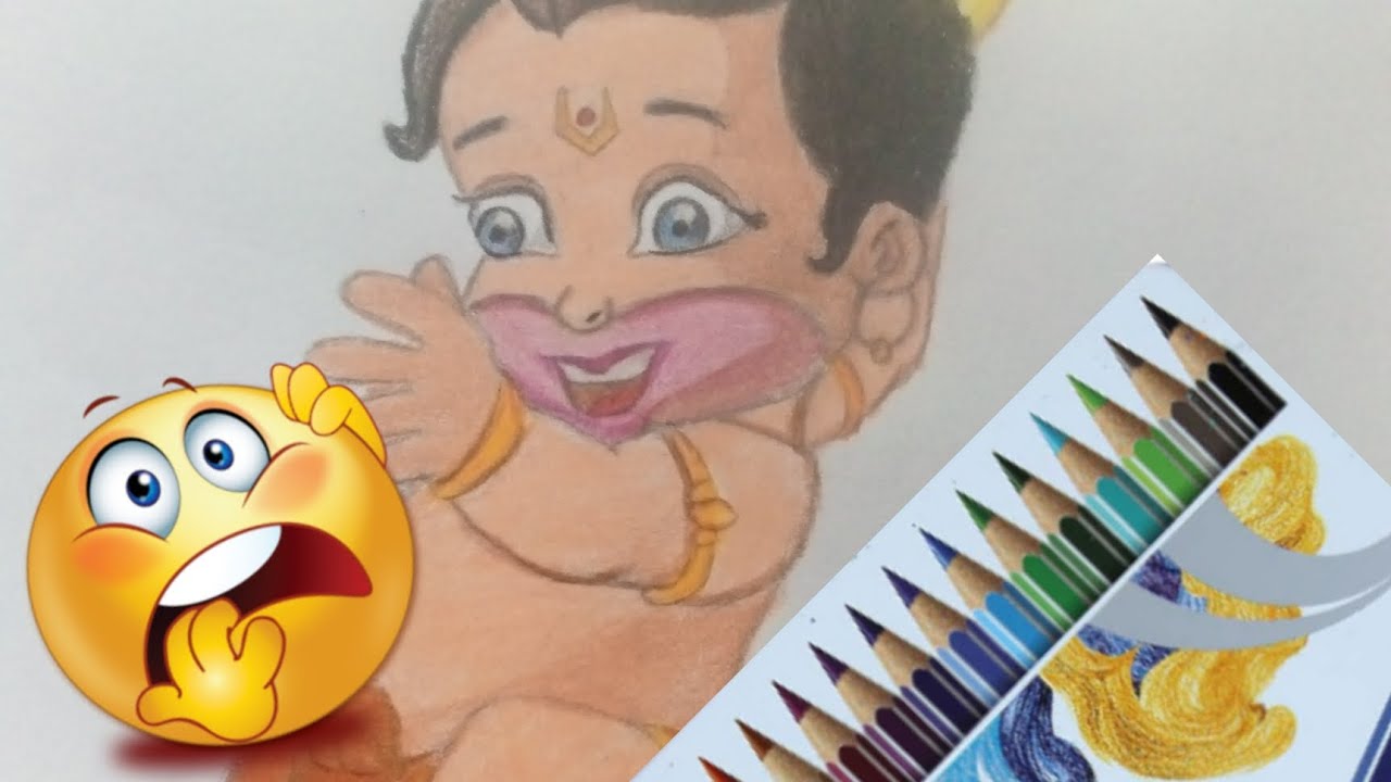 Bal Hanuman ji drawing with Dom's pencil colours 🖌️#drawing #balhanuman ...