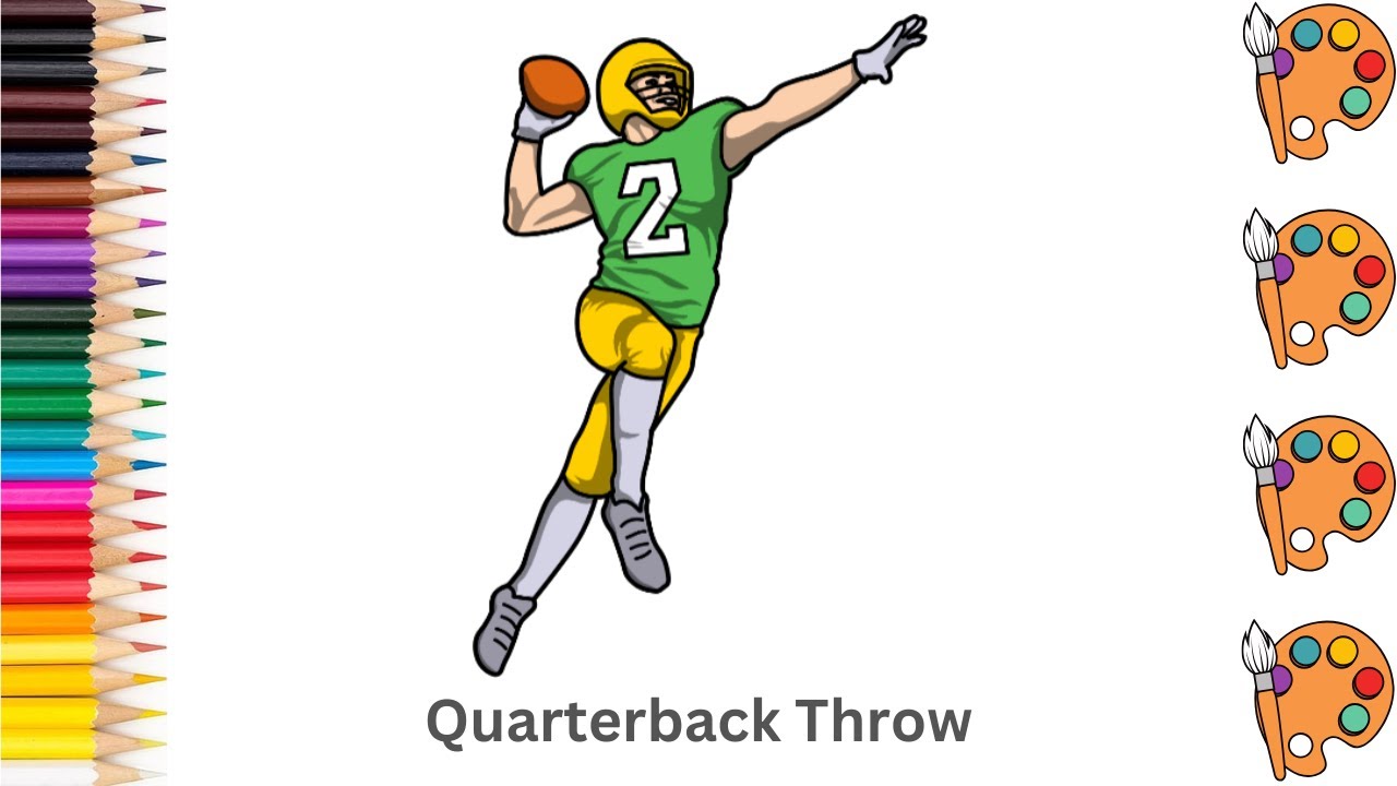 Quarterback Throw - Sketch Art and Paint | Step by step tutorial ...