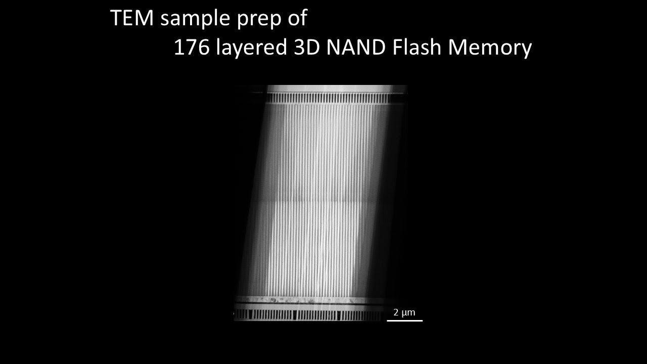 [Electronics] TEM sample prep of 176 layered 3D NAND Flash Memory - YouTube