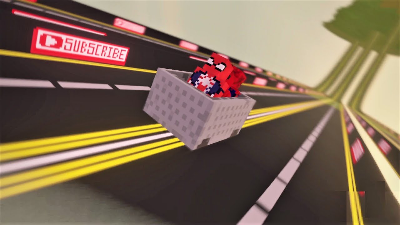 Drivable Minecart. Minecraft soars through the air! - Teardown - YouTube