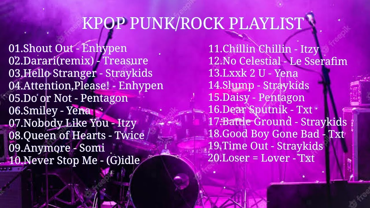 Some Kpop Punk/Rock Songs - YouTube