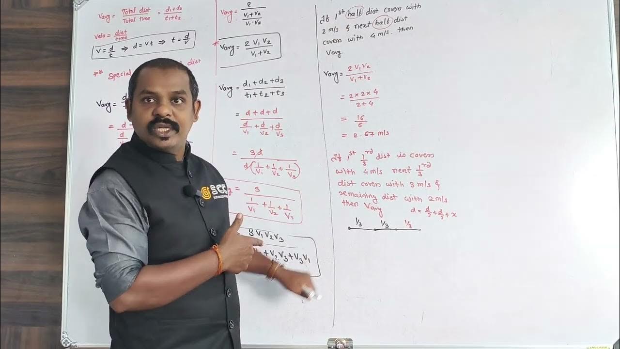 Shortcut to Find Average Speed in Equal Distance Cases | Physics Formula JEE NEET MHT CET - YouTube