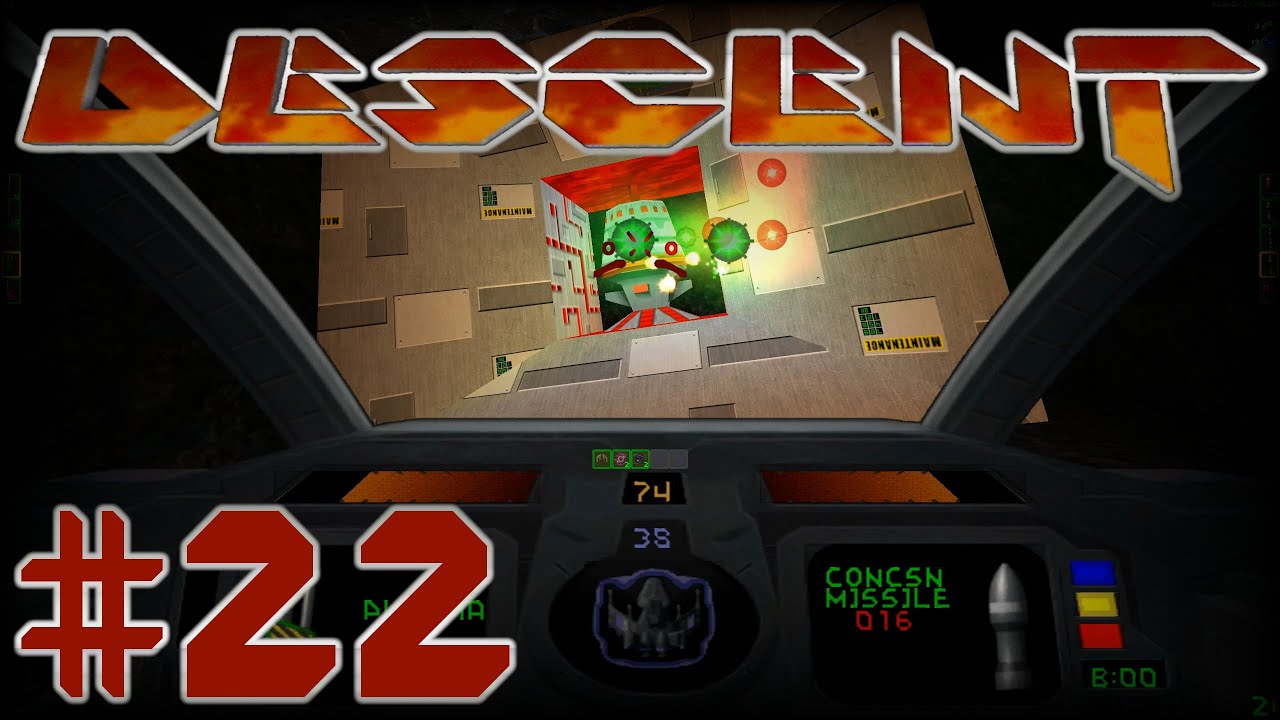Descent 1 (D2X-XL) level 22 (Difficulty: Ace) - YouTube