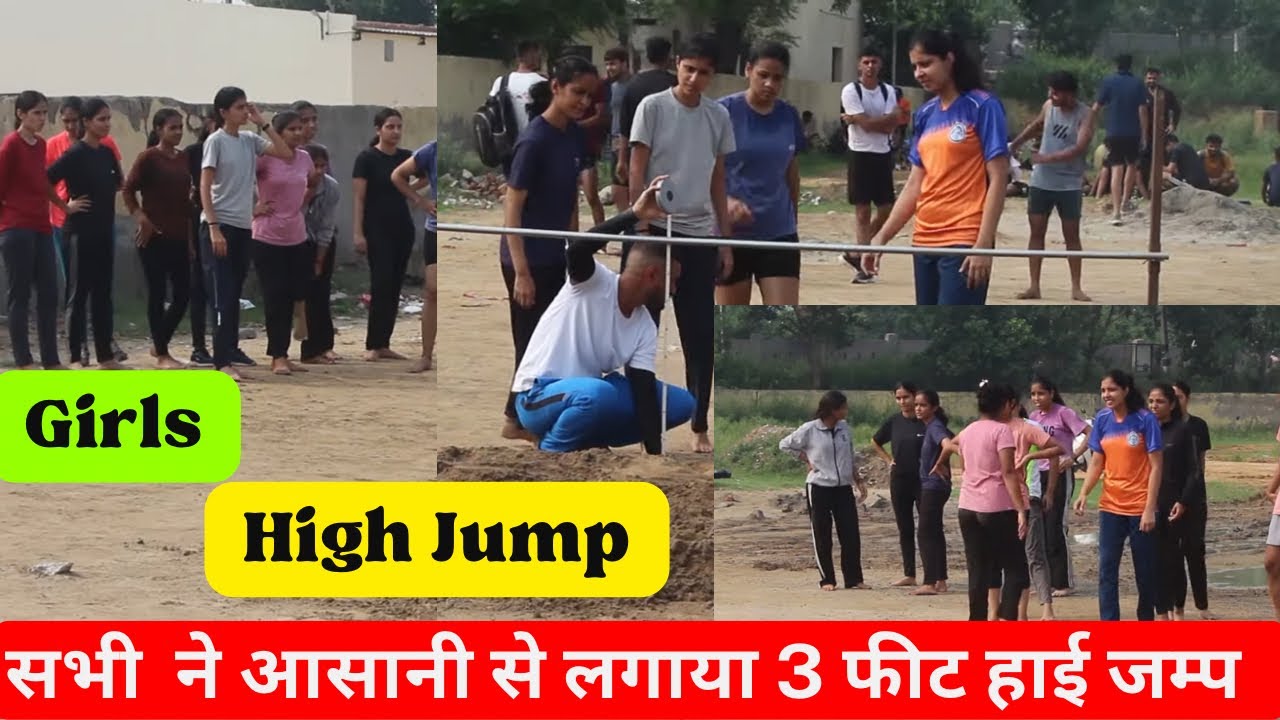 Girls 3 feet high jump | ssc cpo girls high jump training | high jump ...