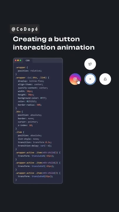 Creating a button interaction animation with HTML, CSS, and JavaScript - YouTube