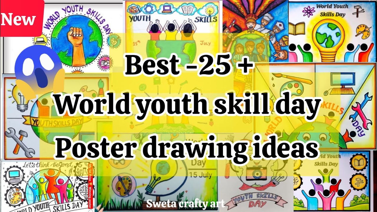 World Youth Skills Day drawing/ World youth skills day poster/Youth ...