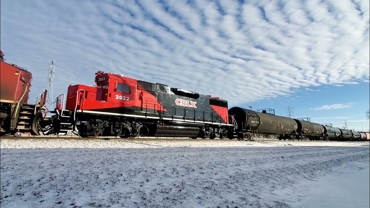 CP train 281 with CRLX 2022 and Amtrak passing ( CP C&M sub ) - YouTube