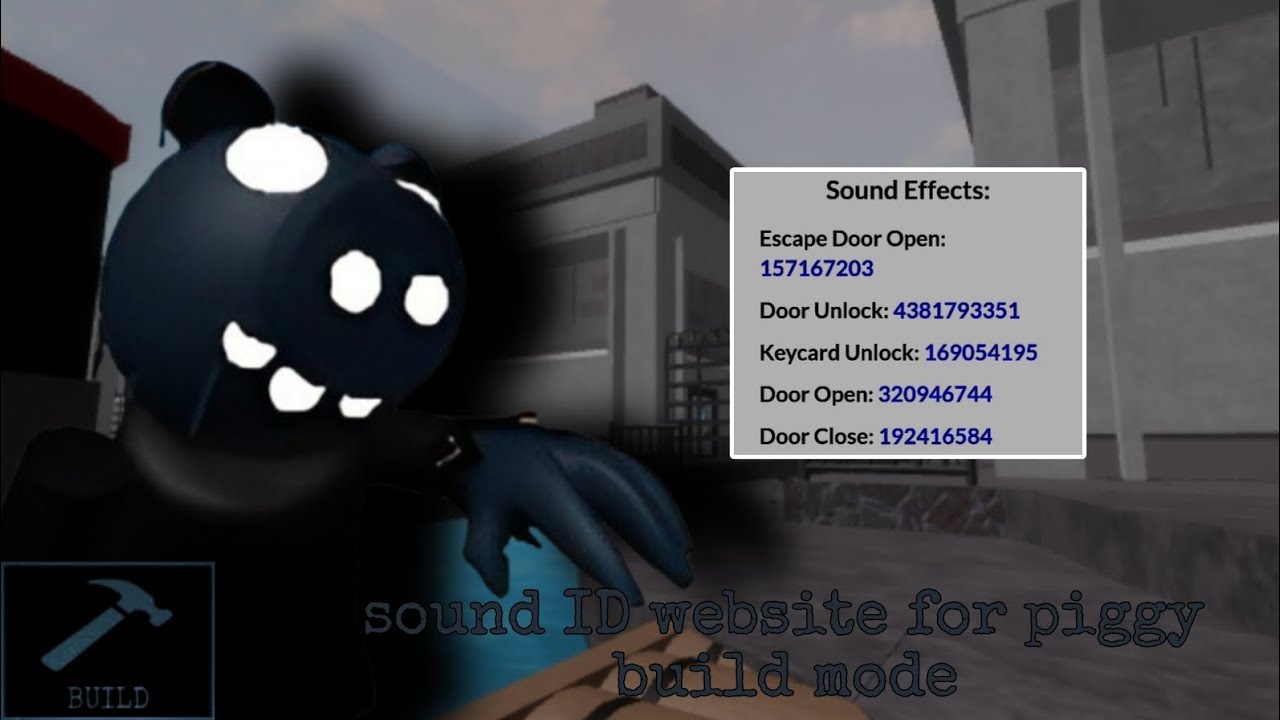 there's sound ID website in piggy build mode | roblox - YouTube