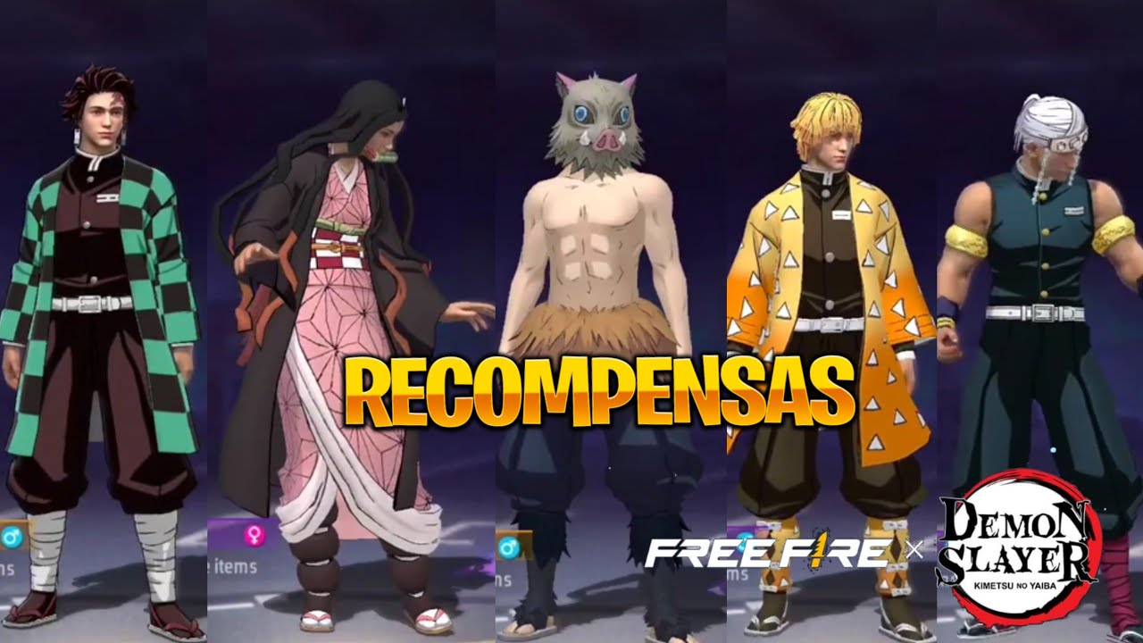 ANALIZANDO LOS 5 ASPECTOS DEMON SLAYER X FREE FIRE NUEVA COLABORACIÓN ...