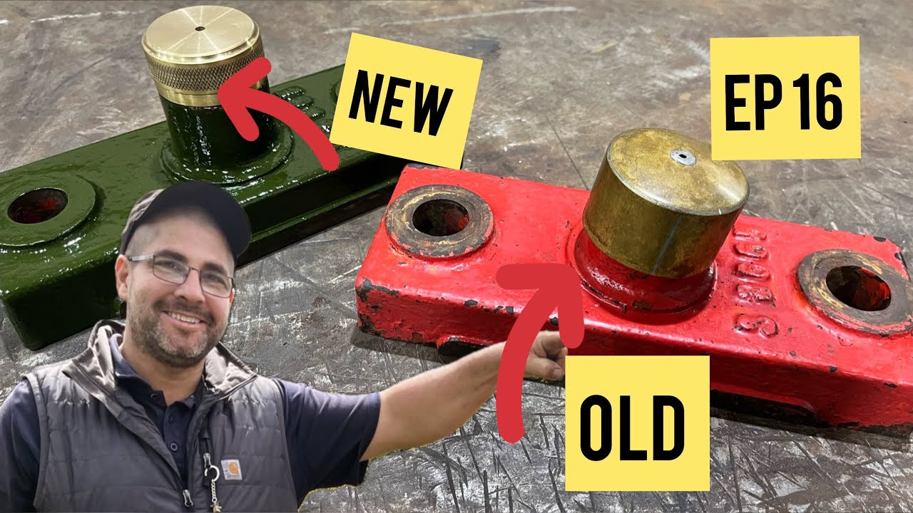 machining NEW brass caps for these big old bearing caps!! vintage ...