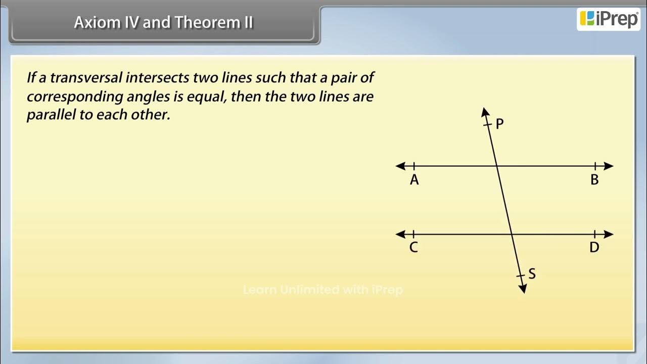 Axiom III & IV and Theorem II | Lines and Angles | Math | Class 9 ...