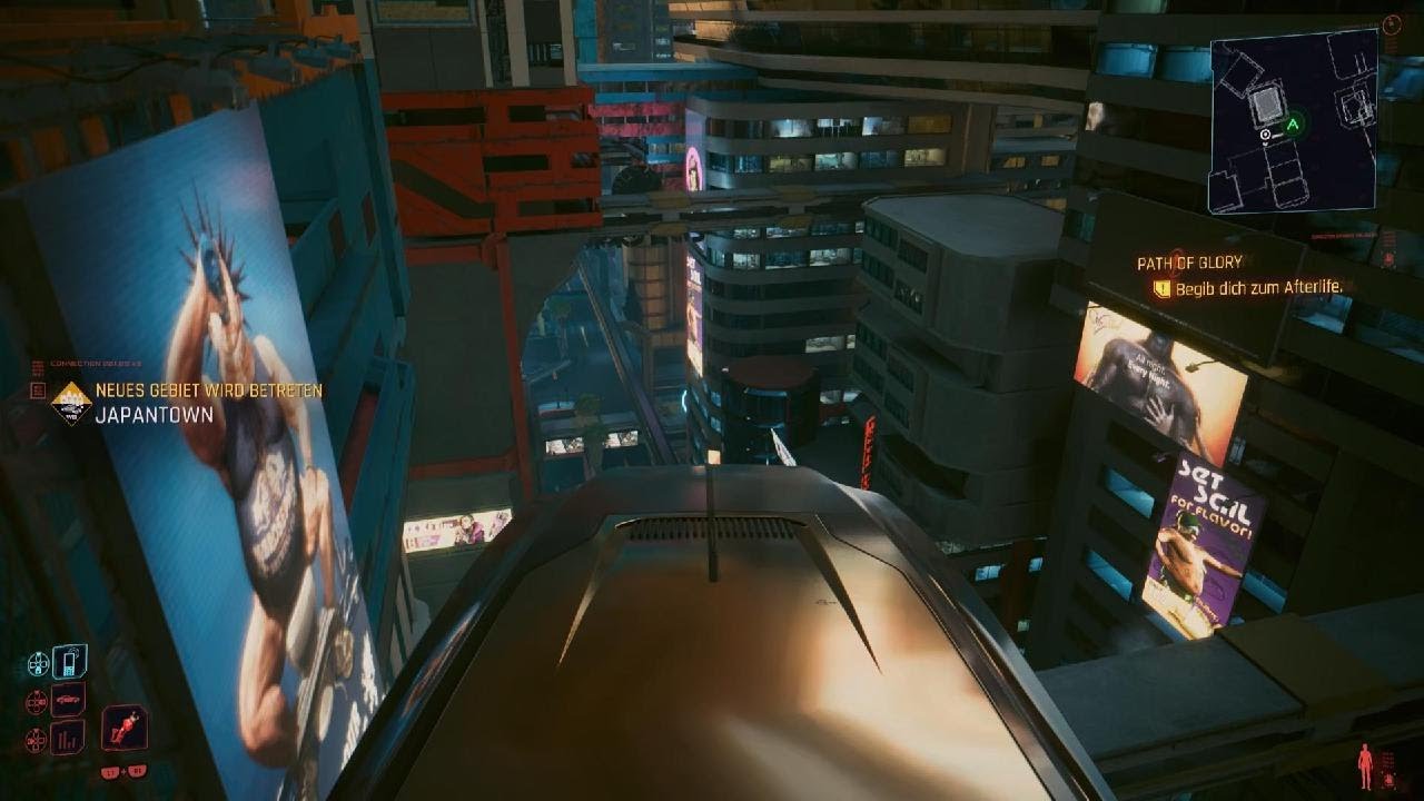 Cyberpunk 2077 - What HAPPENS when standing on your flying Cab in THAT ...