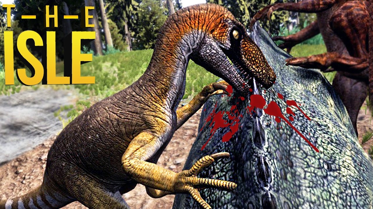 The Isle - Ataque ÉPICO, Utahraptor Agarrando, Vida De Carnívoro ...