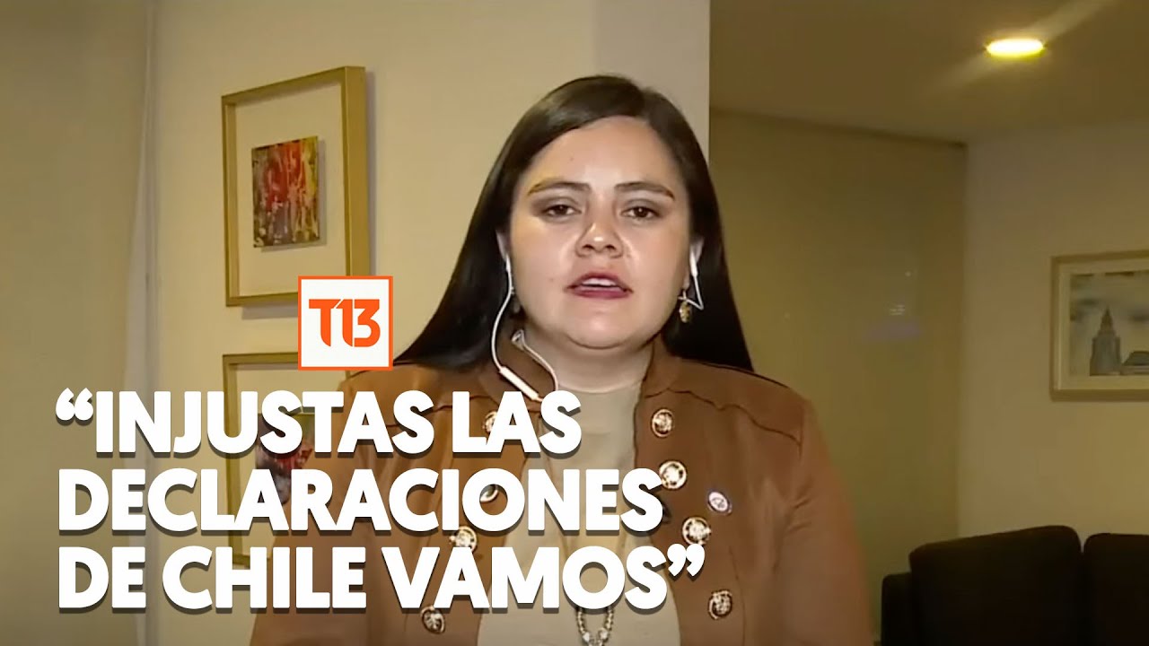 Sara Concha: "Encuentro injustas las declaraciones de Chile Vamos ...
