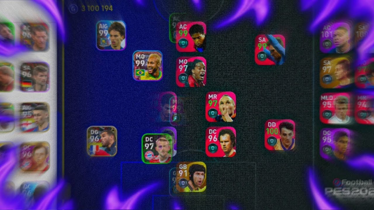 My squad in Pes 2021 VS Efootball 2023 👑 - YouTube