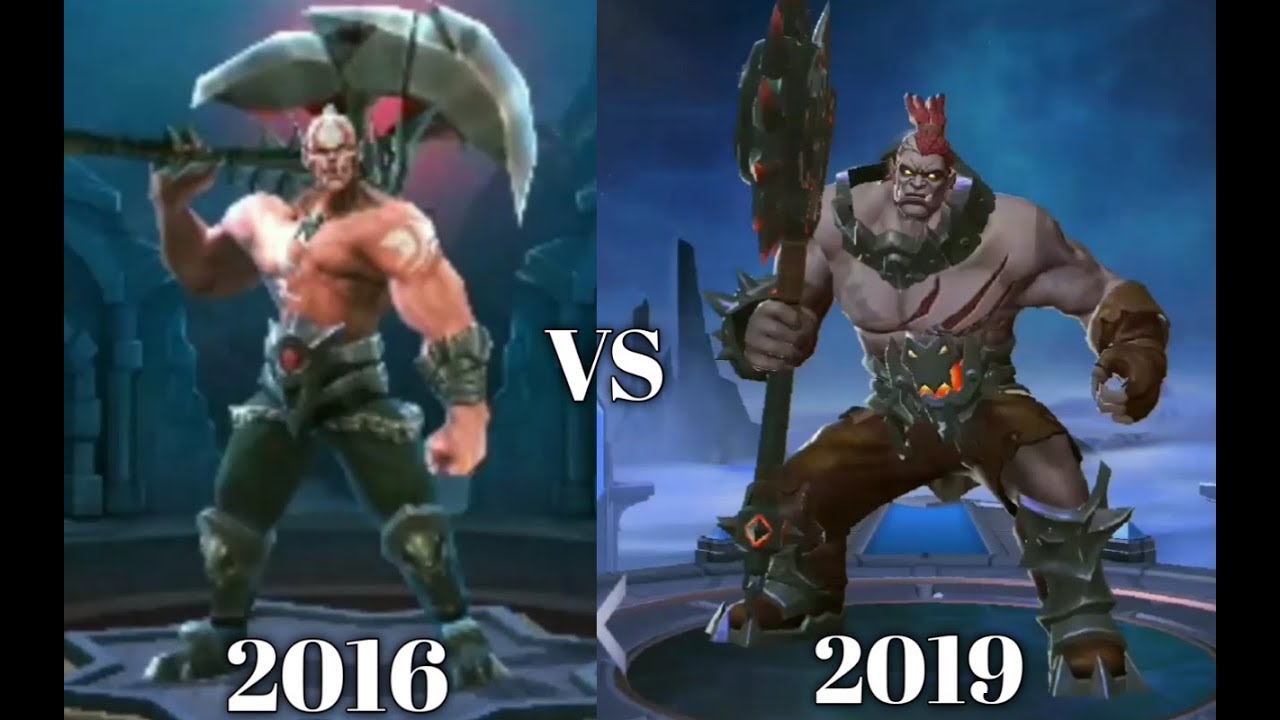 ALL MOBILE LEGENDS HEROES | 2016 VS 2019 | - YouTube