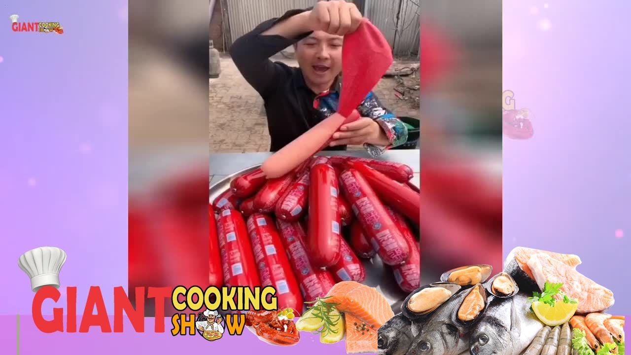 Super oddly satisfying with giant food on tik tok | Chinese Cooking Big ...